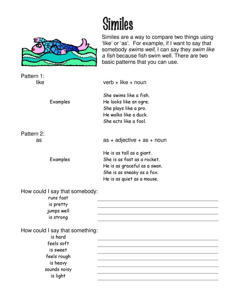 English Similes - Notes - MyPrivateTutor Malaysia