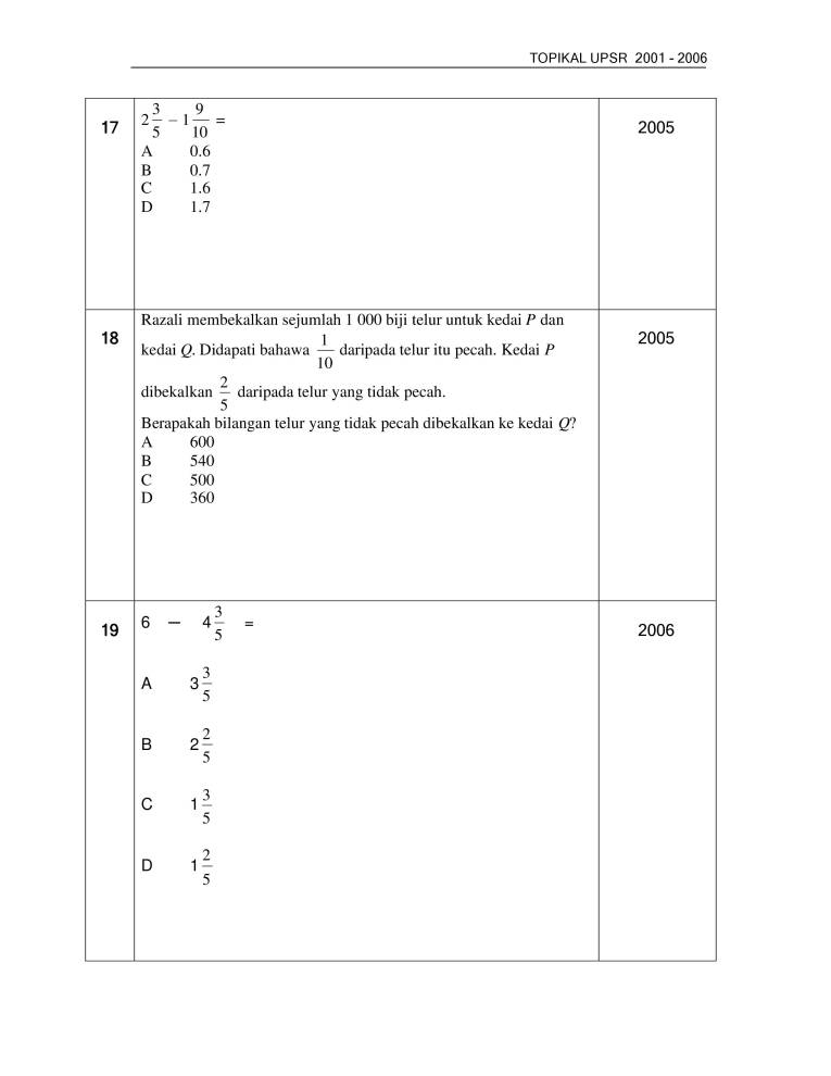 Basic Mathematics In Bahasa Malaysia For Mid School - Notes ...