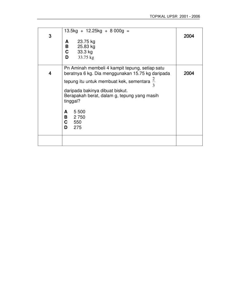 Basic Mathematics In Bahasa Malaysia For Mid School - Notes ...