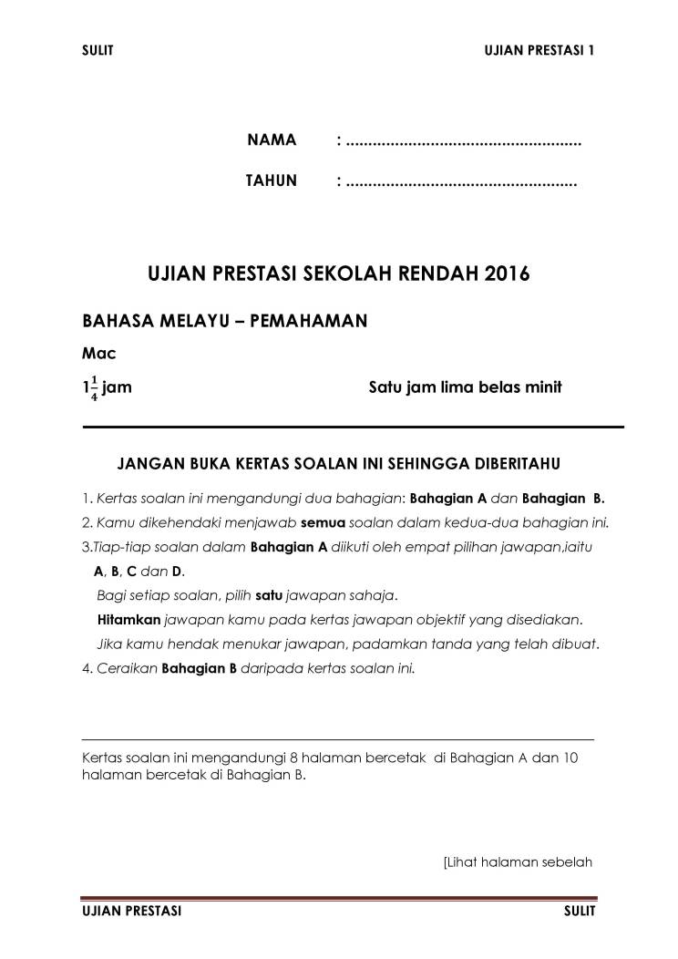 Malaysian Language Course : Training Practice Questions In Malay ...