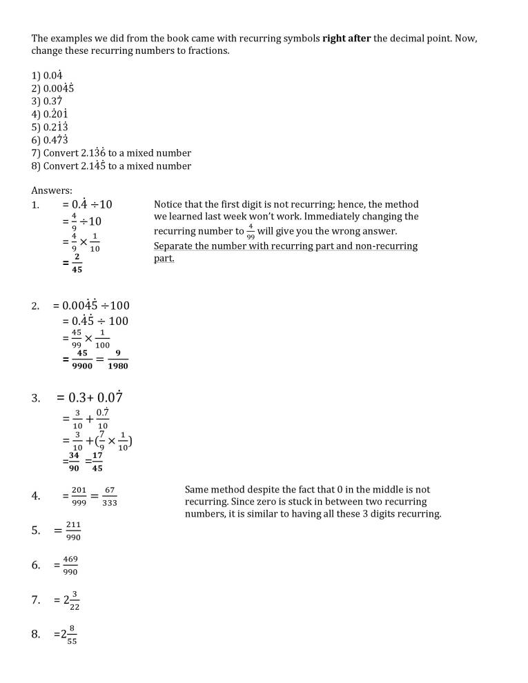 Study Notes for Mathematics - Download Free Study Notes - MyPrivateTutor
