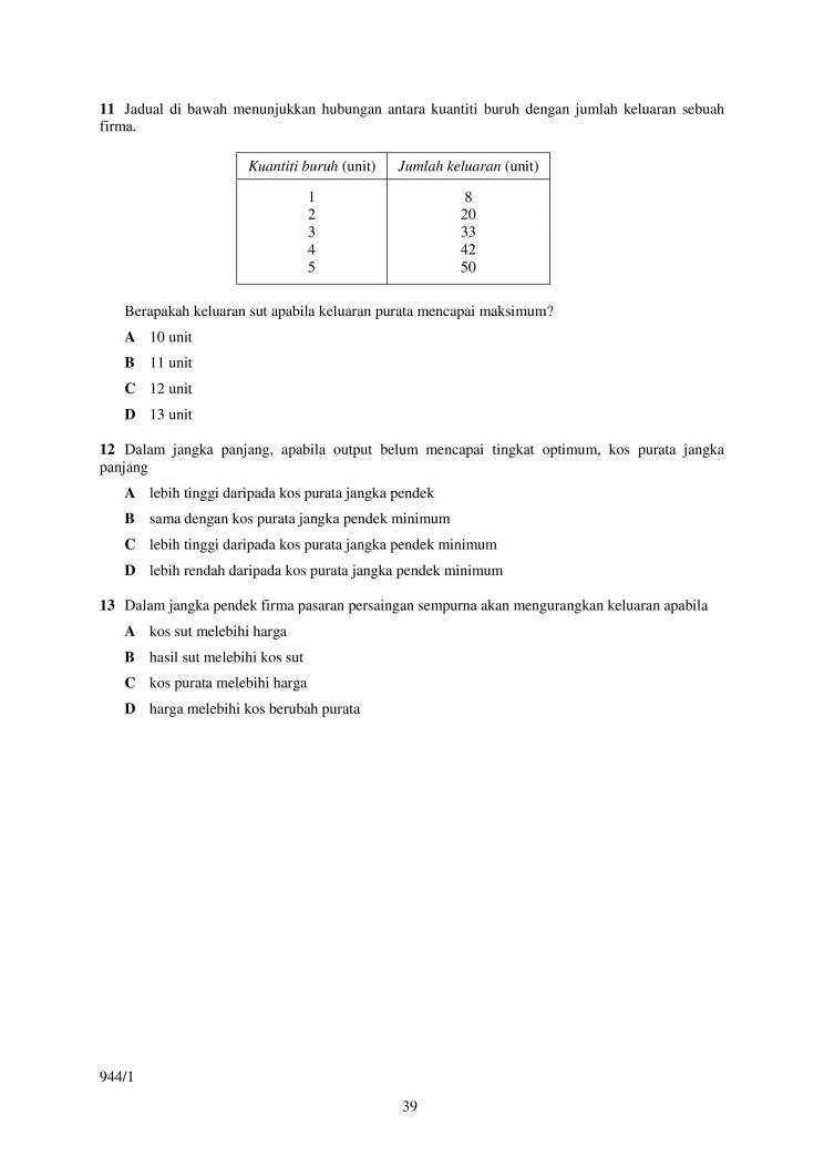 Sukatan Pelajaran Dan Peperiksaan STPM Ekonomi - Notes - MyPrivateTutor ...