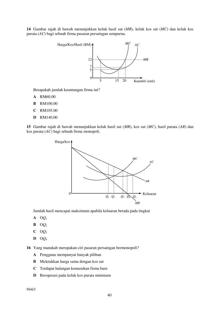 Sukatan Pelajaran Dan Peperiksaan STPM Ekonomi - Notes - MyPrivateTutor ...
