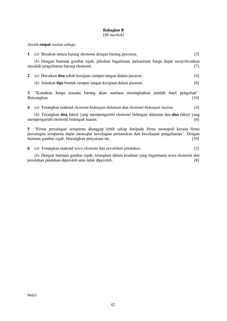 Sukatan Pelajaran Dan Peperiksaan STPM Ekonomi - Notes - MyPrivateTutor ...