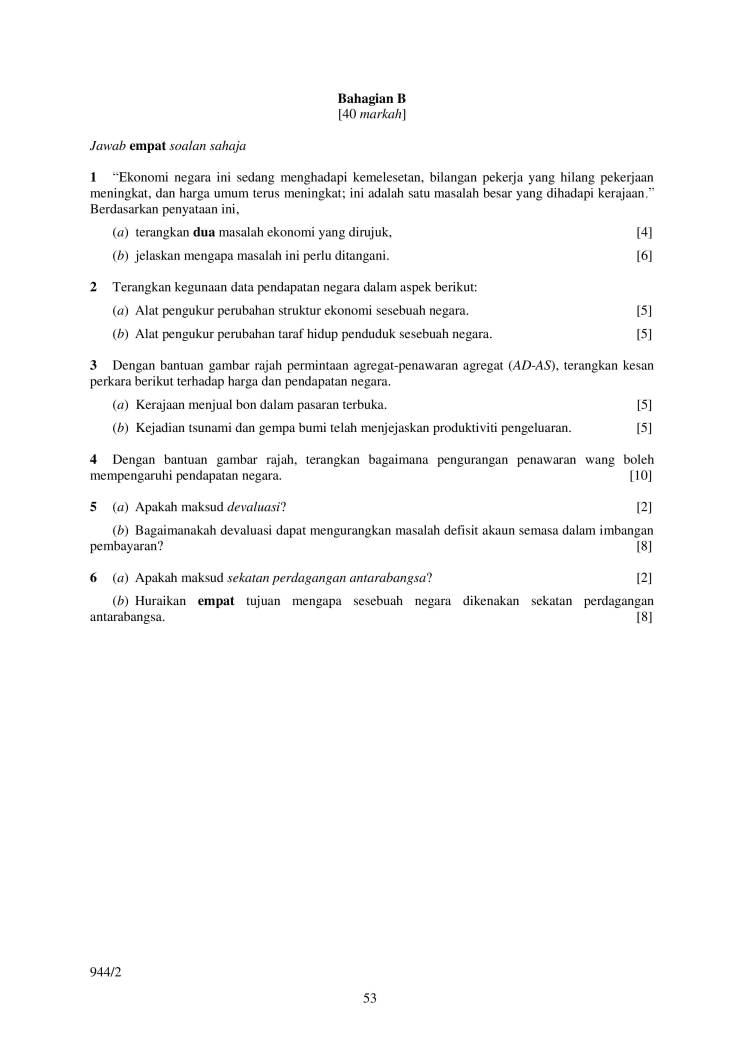 Sukatan Pelajaran Dan Peperiksaan STPM Ekonomi - Notes - MyPrivateTutor ...