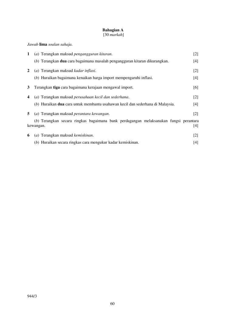 Sukatan Pelajaran Dan Peperiksaan STPM Ekonomi - Notes - MyPrivateTutor ...