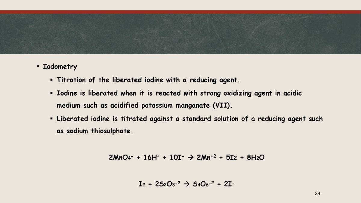 Notes On Redox Titration - Notes - MyPrivateTutor Malaysia