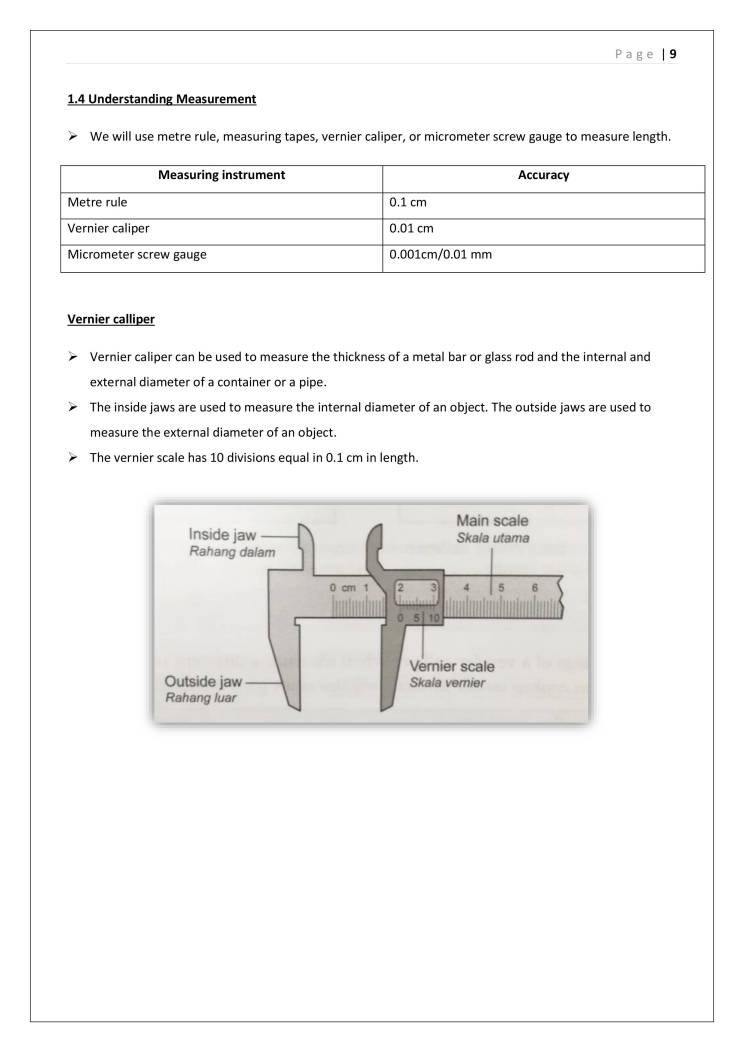 Chapter 1 Introduction To Physics - Notes - MyPrivateTutor Malaysia