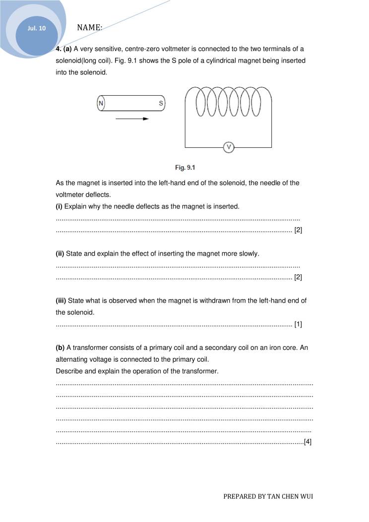 IGCSE Physics Revision Notes AND Pass Year Question Compilation - Notes ...