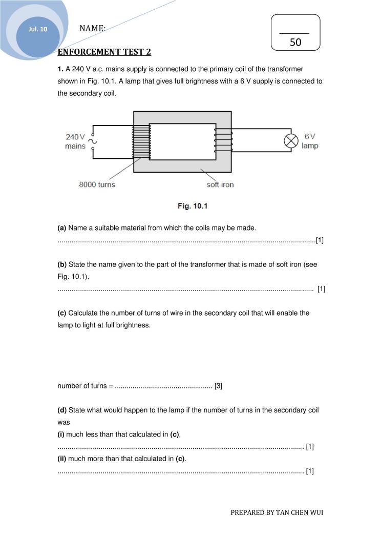 IGCSE Physics Revision Notes AND Pass Year Question Compilation - Notes ...