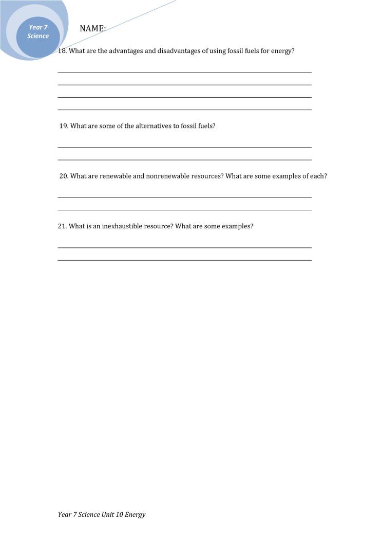 Energy Worksheet Note - Notes - MyPrivateTutor Malaysia