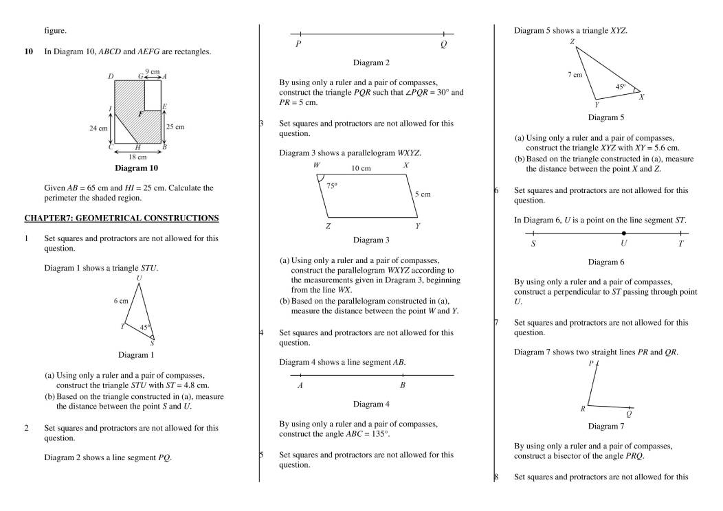 Mathematics Revision PT1 Students - Notes - MyPrivateTutor Malaysia