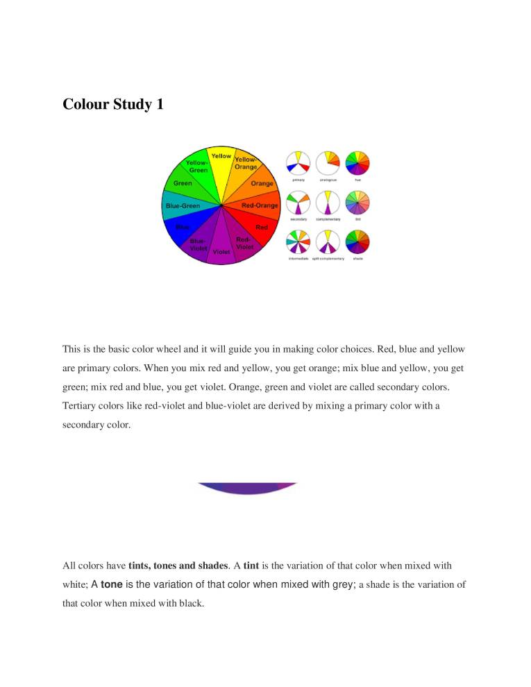 Notes On Colour Study - Notes - MyPrivateTutor Malaysia