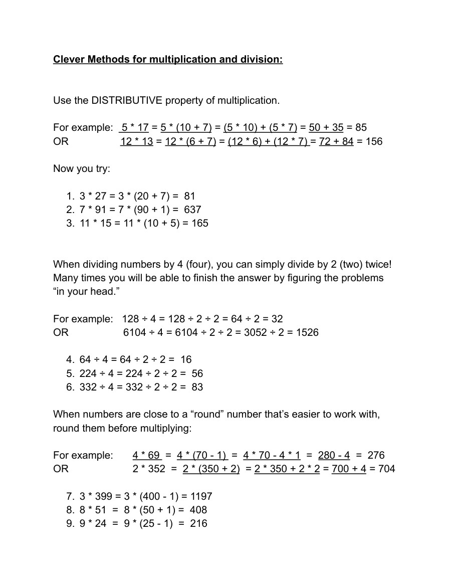 Study Notes for Mathematics - Download Free Study Notes - MyPrivateTutor