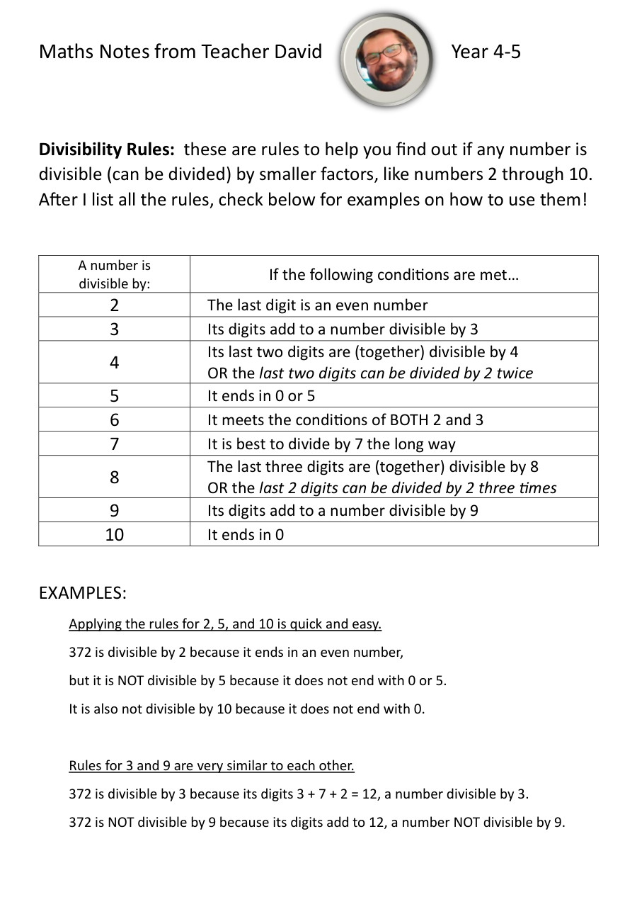 Study Notes for Mathematics - Download Free Study Notes - MyPrivateTutor
