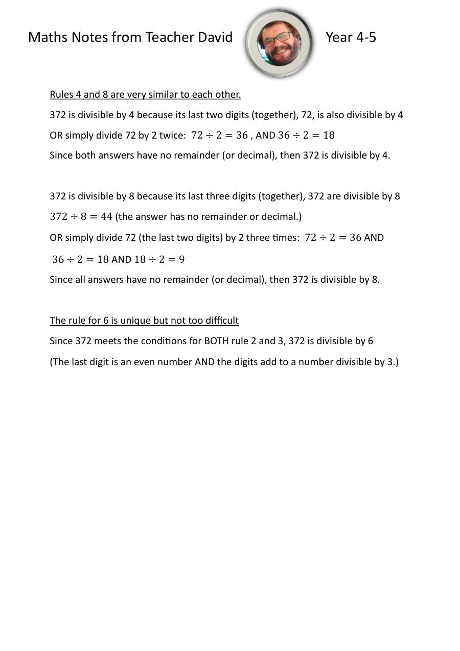 Divisibility Notes - Notes - MyPrivateTutor Malaysia