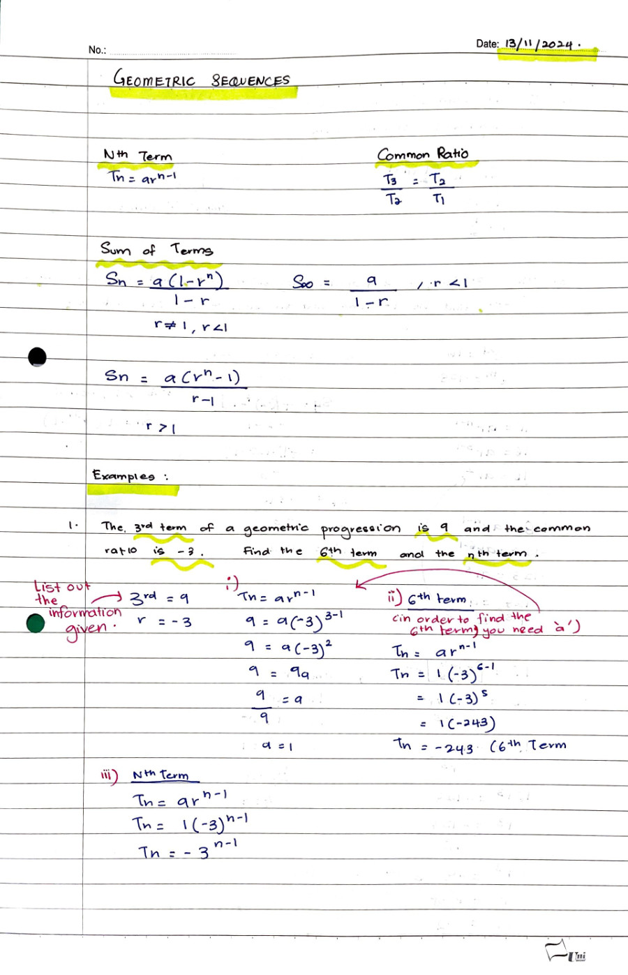 Study Notes for Mathematics - Download Free Study Notes - MyPrivateTutor