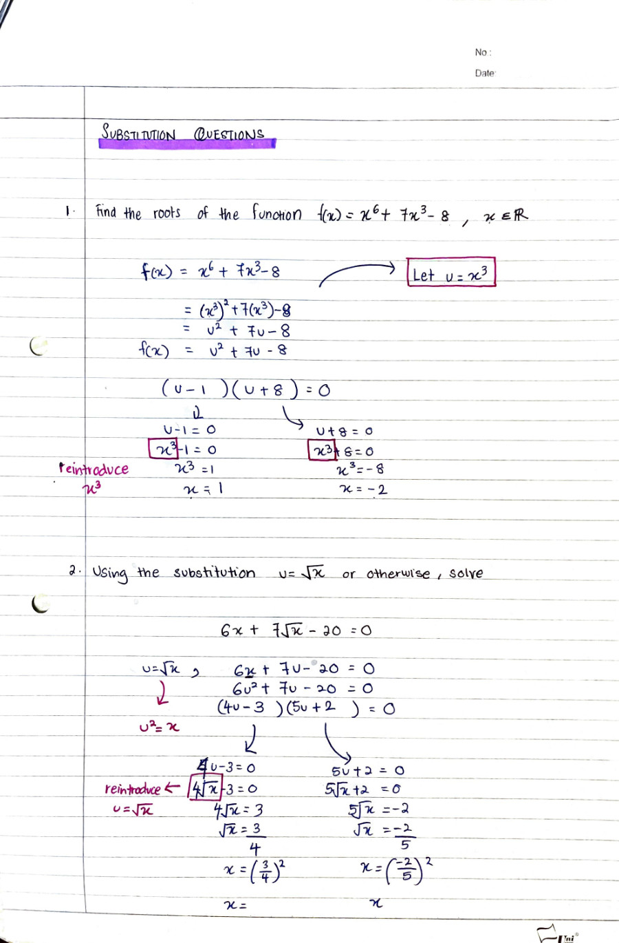Study Notes for Mathematics - Download Free Study Notes - MyPrivateTutor