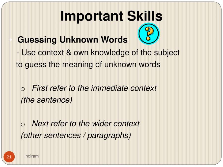 PPT On Reading Skills - PowerPoint Slides - MyPrivateTutor Malaysia