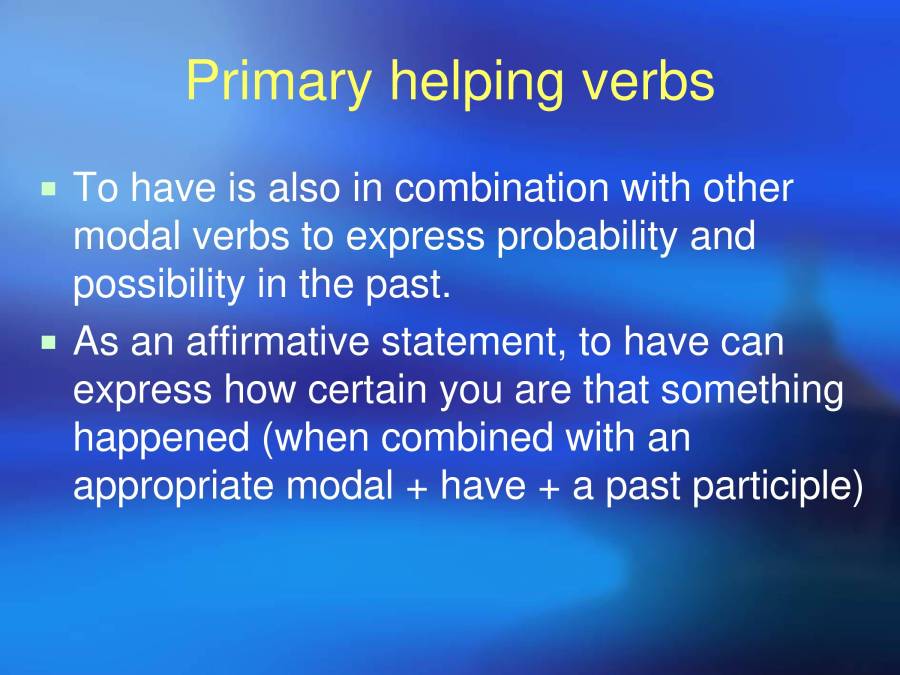 PPT On Modal Auxiliaries Verbs - PowerPoint Slides - MyPrivateTutor ...