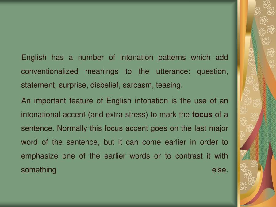 PPT On Intonation And Pronounciation - PowerPoint Slides ...