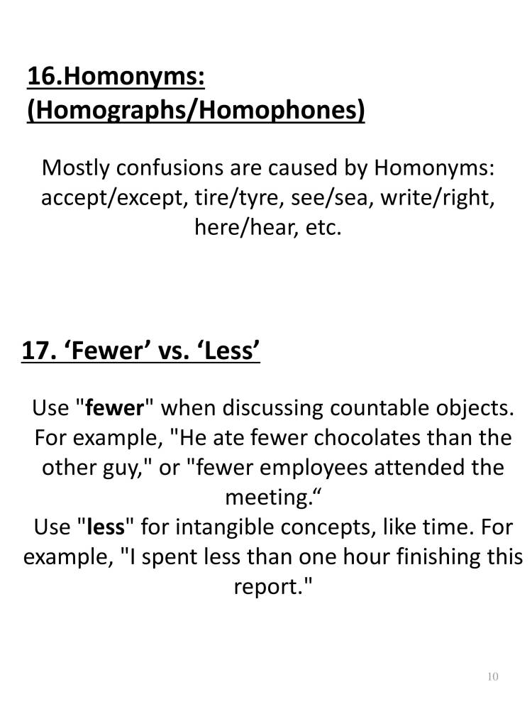 PPT On Common Errors Committed By English Learners. - PowerPoint Slides ...