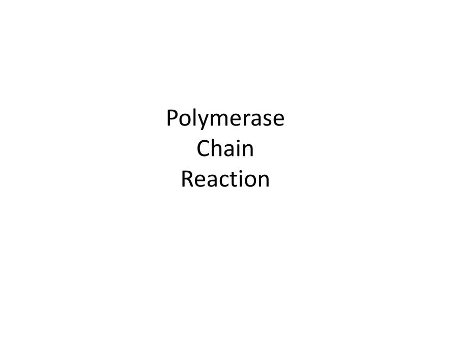 Presentation On Polymerase Chain Reaction - PowerPoint Slides ...